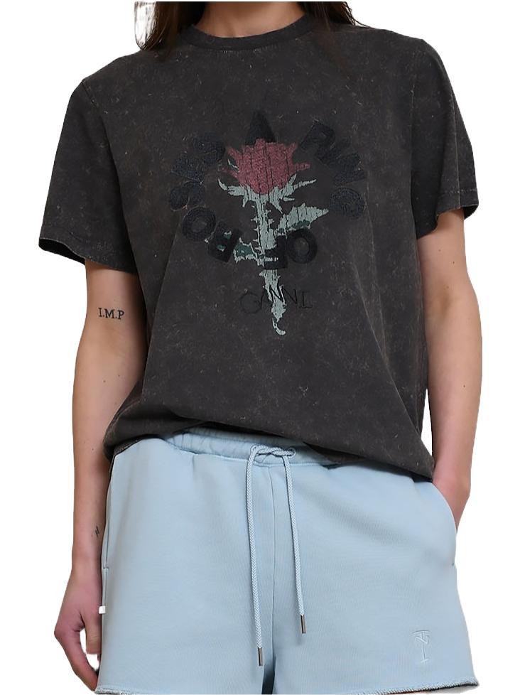 GANNI Ganni Future Heavy Jersey Oversized T-Shirt